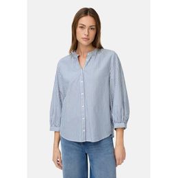 Camel Active Bluse aus reiner Baumwolle in Blau gestreift | Gr.: XL