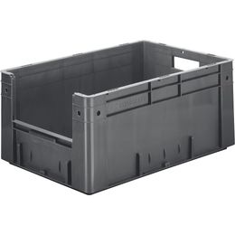 Euro-Stapelbehälter mit Eingriff, Volumen 50 l, LxBxH 600 x 400 x 270 mm, VE 2 Stk, grau kaiserkraft
