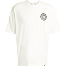 Adidas Gfx Glob Funktionsshirt Herren - weiß - Gr. M