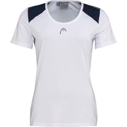 Head Club 22 Tennisshirt Damen - weiß - Gr. XS - Polyester/Elastan