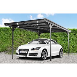 Konifera Einzelcarport &raquo;Charly&laquo; Aluminium 275 cm anthrazit anthrazit
