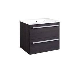 Welltime Waschtisch »Serena« Breite 61, 5 cm, Soft-Close-Funktion, FSC black oak + schwarze eiche