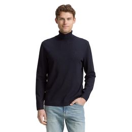 Tom Tailor Rollkragenpullover im Strick-Design knitted navy melange M M Strickpullover von Tom Tailor DENIM