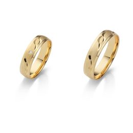 Firetti Trauring »Schmuck Geschenk Gold 375 Hochzeit Ehering Partnerring "LIEBE"« Made in Germany - wahlweise mit oder ohne Brillant gelbgoldfarben...