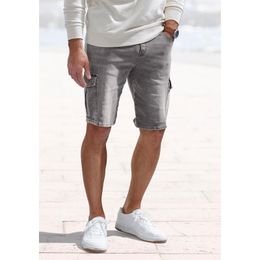John Devin Shorts »Bermuda, kurze Jogger Pants« mit Cargotaschen, knielang, elastische Schlupf-Bermuda grau S (44/46) - N-Gr N-Gr S (44/46)...