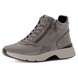 Gabor Rollingsoft Keilsneaker, Freizeitschuh, Schnürschuh, Schnürboots mit herausnehmbarem Fußbett grau 41 41 High-Top-Sneaker mit seitlichem...