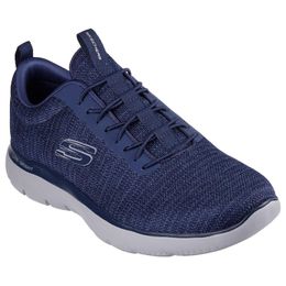 Skechers Slip-On Sneaker »SUMMITS-«, Slipper, Freizeitschuh, Halbschuh mit Elastic Schnürsenkel navy-grau 40 40 Skechers Sneaker mit Gummizug zum...