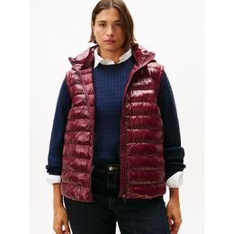 Tommy Hilfiger Curve Steppweste »CRV LW PADDED SLIM VEST« in großen Größen, mit Kapuze Deep Burgundy 54