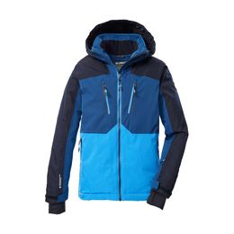Killtec Skijacke »KSW 190 BYS SKI JCKT« Kids Skijacke: wasserdicht, atmungsaktiv, Colourblock Design sky 152 152 Kids Skijacke in Colourblock Design