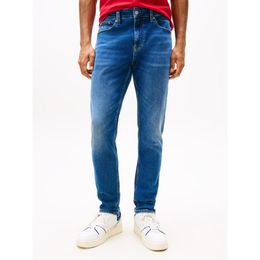 Tommy Jeans Herren Slim-fit-Jeans &raquo;Austin Slim Tapered&laquo; zum Kn&ouml;chel hin schmaler werdende Jeans mit mittlerer Leibh&ouml;he blau 31, L&auml;nge 32