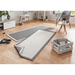 Hanse Home Teppich »Panama Wendeteppich« rechteckig 5 mm Höhe In-& Outdoor, Wetterfest, Balkon, Läufer, Wohnzimmer, Wasserfest grau Obermaterial:...