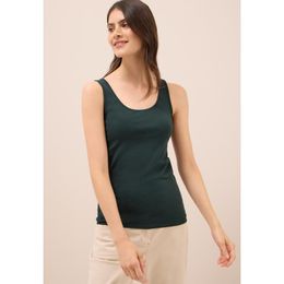 Cecil Shirttop &raquo;Style Linda&laquo; in Unifarbe ink green XXL (46) XXL (46) Top f&uuml;r Damen von Cecil