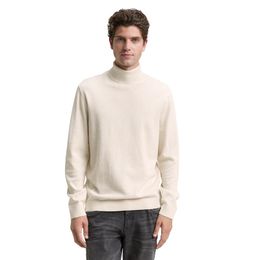 Tom Tailor Rollkragenpullover im Strick-Design soft buttercream melange S S Strickpullover von Tom Tailor DENIM