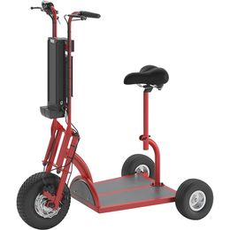 Elektro Transportroller PRO, 800 W, 3 Räder, mit Sattel, rot kaiserkraft