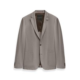 Sakko Bugatti "Modern Fit", Herren, Gr. 56, 250, grau, 37% Polyester, 37% Viskose, 15% Wolle, 8% Polyamid, 3% Elasthan, unifarben, normal, Manschette, Sakkos Sakko, Jersey Stretch mit Taschen