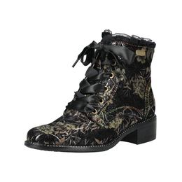 Schn&uuml;rstiefelette Laura Vita "Laura Vita Stiefelette Leder", Damen, Gr. 37, schwarz (bronze), Leder, Schuhe Schn&uuml;rstiefelette
