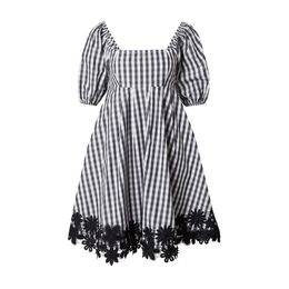 Kate Spade Dress 'Spring Gingham Puff Sleeve Dress' female Black size S