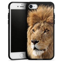 DeinDesign iPhone SE (2022) Handy Silikon Hülle Case schwarz Handyhülle Jungle Photography Lion