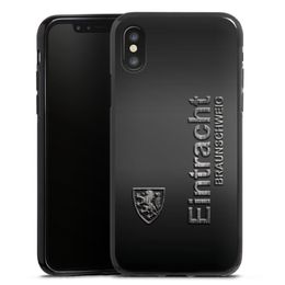 DeinDesign iPhone X Handy Silikon H&uuml;lle Case schwarz Handyh&uuml;lle Logo Eintracht Braunschweig Official Licensed Product
