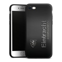 DeinDesign iPhone SE (2020) Handy Premium Silikon H&uuml;lle Handyh&uuml;lle schwarz Case Eintracht Braunschweig Logo Official Licensed Product Silikon Premium Case