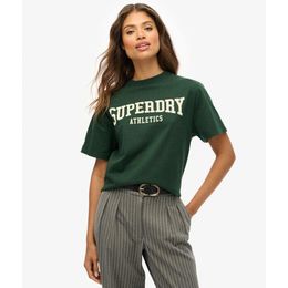 Superdry Damen &Uuml;bergro&szlig;es Athletic Essentials T-shirt Green - Gr&ouml;&szlig;e: 34 210242150234127E028