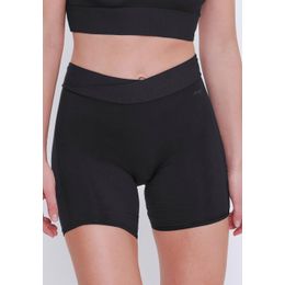 Lange Unterhose Sloggi "GO Allround", Damen, Gr. 1, schwarz, Single Jersey, Obermaterial: 73% Modal, 18% Elasthan, 9% Polyamid, eng, Unterhosen, One Size, bequemer Piqué-Strick-Bund, weich und atmungsaktiv