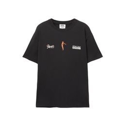 Pull&Bear Pull&bear T-Shirt 'IMAGINE DRAGONS' Herren Gr&ouml;&szlig;e M anthrazit / orange / wei&szlig;