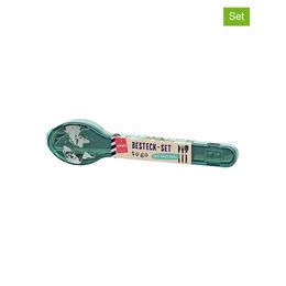 moses. 4tlg. Besteck-Set "Fernweh" in Silber/ Mint - 11% | Gedeckter-tisch