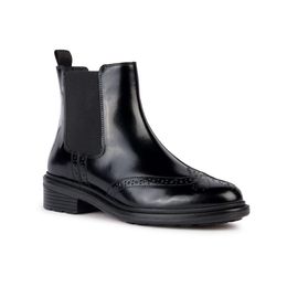 Geox Leder-Chelsea-Boots "Walk Pleasure" in Schwarz - 57% | Gr&ouml;&szlig;e 40 | Stiefeletten
