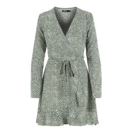 Missguided Kleid Damen Größe 42 khaki / weiß Winterkleid