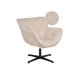 Beliani Sessel AUMA in Beige/Schwarz - (W) 71 x (H) 85 x (L) 78 cm | Gr.: onesize