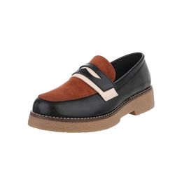Ital-Design Halbschuh in Schwarz und Braun | Gr.: 38