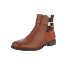 Ital-Design Stiefelette in Camel | Gr.: 37