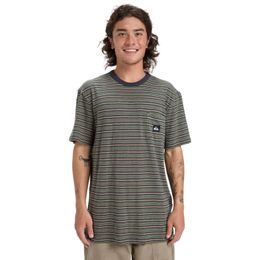 Quiksilver Herren T-Shirt "Onyx Striped"fallen rock onyx stripe, Gr. XS, 100% Baumwolle, Shirts