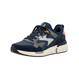 Sneaker Rieker "Rieker Sneaker Lederimitat", Damen, Gr. 45, blau (navy, grau), Lederimitat, Schuhe Sneaker
