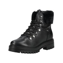 Schn&uuml;rstiefelette IMac "IMac Stiefelette Nappaleder", Damen, Gr. 40, schwarz, Nappaleder, Schuhe Schn&uuml;rstiefelette