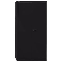 Bisley UNIVERSAL Flügeltürenschrank, HxBxT 1950 x 914 x 400 mm, 4 Fachböden, 5 Ordnerhöhen, schwarz