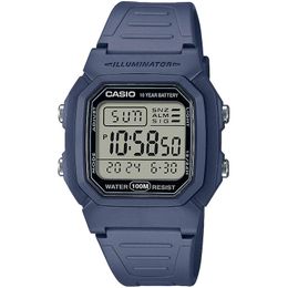 CASIO TIMELESS COLLECTION Chronograph Quarzuhr, Armbanduhr, Herrenuhr, Digitaluhr, Kalender, Stoppfunktion rauchblau Moderner Chronograph für Herren