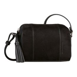 Tom Tailor Handtasche »Pira« aus einer Kombination von weichem Suede und genarbtem Lederimitat Schwarz