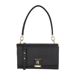 Tommy Hilfiger Umhängetasche »TH HER MED CROSSOVER«, Abendtasche, Clutch, Mini Bag mit goldfarbenem Highlights schwarz