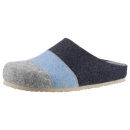 ANISTON SHOES Clog »Panal«, Hausschuh, Homeslipper in Patchwork-Optik blau-grau meliert 37 37 Bequemer Hausschuh mit Fußbett