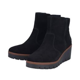Rieker Winterstiefelette, Keilboots, Basic-Stiefelette mit Innenreißverschluss, schmale Form schwarz 36 36 Stiefelette mit modischer Keilsohle