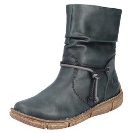 Rieker Winterboots, Winterstiefelette, slouchy Schaft, Reißverschluss, mit Warmfutter dunkelgrün 39 39 Winterboots mit Kordelverzierung am Schaft