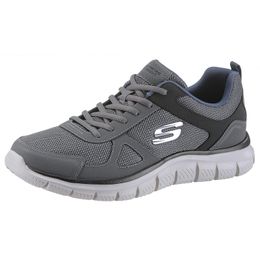 Skechers Sneaker »Track-Scloric«, Freizeitschuh, Halbschuh, Schnürschuh mit Memory Foam grau-navy 46 46 Modischer Sneaker aus Textil und Leder