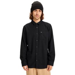 Quiksilver Langarmhemd &raquo;Motherfly Solid&laquo; schwarz S - US-Gr&ouml;&szlig;en US-Gr&ouml;&szlig;en S Stoff: Geb&uuml;rsteter Flanellstoff aus...