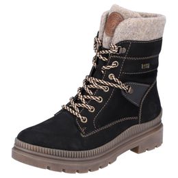 Remonte Winterboots »FIBER-GRIP« Schnürstiefelette, Profilsohle, mit Schurwollfutter und TEX schwarz-beige 43 43 Winterboots mit wasserabweisender...