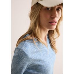 Cecil Langarmshirt mit Rippstruktur, meliert light blue melange M (40) M (40) Meliertes Shirt von Cecil