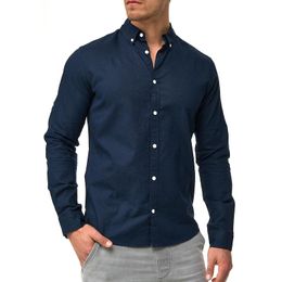 INDICODE Langarmhemd &raquo;INBrayden&laquo; Navy L - N-Gr N-Gr L Hemd von INDICODE