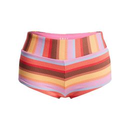 Roxy Bikini-Hose »Sunset Stripe Mid Waist Shorty« Pink Cosmos XXL - US-Größen US-Größen XXL Stoff: Weicher, robuster, ,...