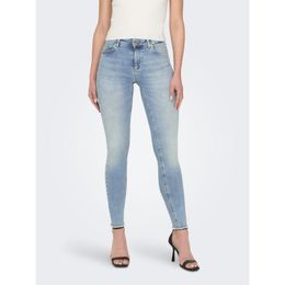 Only Ankle-Jeans »ONLBLUSH MID SK ANK RAW« mit leicht ausgefranstem Beinabschluss Light Blue Denim XS (34) - Länge 30 Länge 30 XS (34) Skinny-Fit...